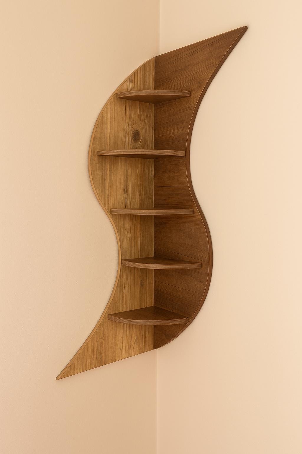Decorative Wooden Yin-yang Corner Shelf - Etsy
