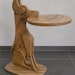 Wooden Dog Design Side Table: Wood Coffee Table With Tray - Etsy