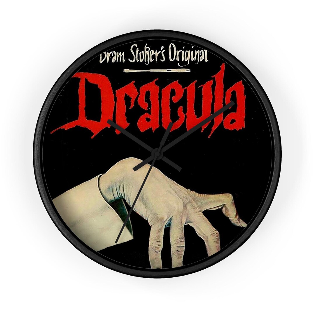Gothic Dracula Wall Clock, Horror Decor, Vintage Home Accent, Spooky ...
