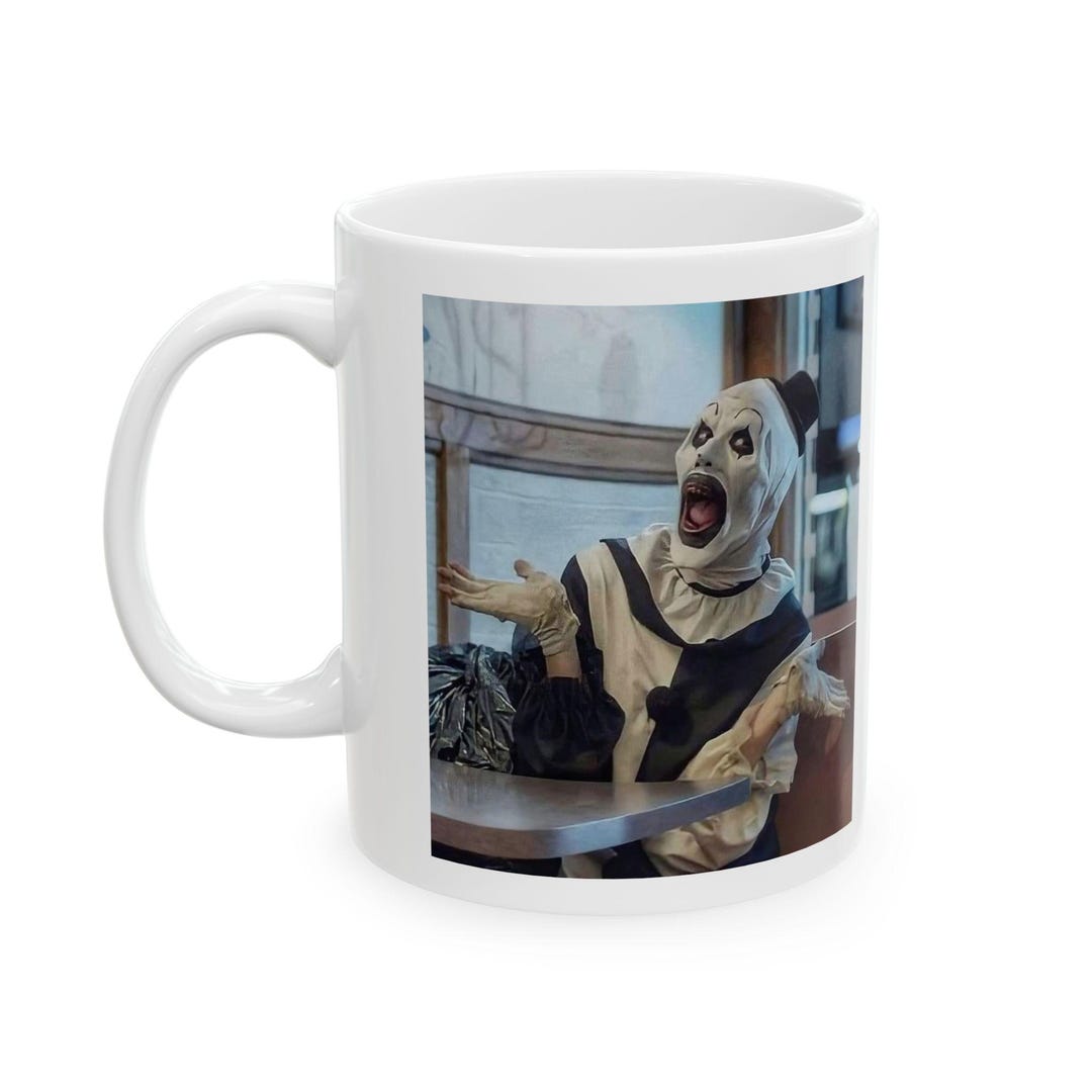 Terrifier Art the Clown Ceramic Mug, Pet Lover Gift, Cute Dog Coffee ...