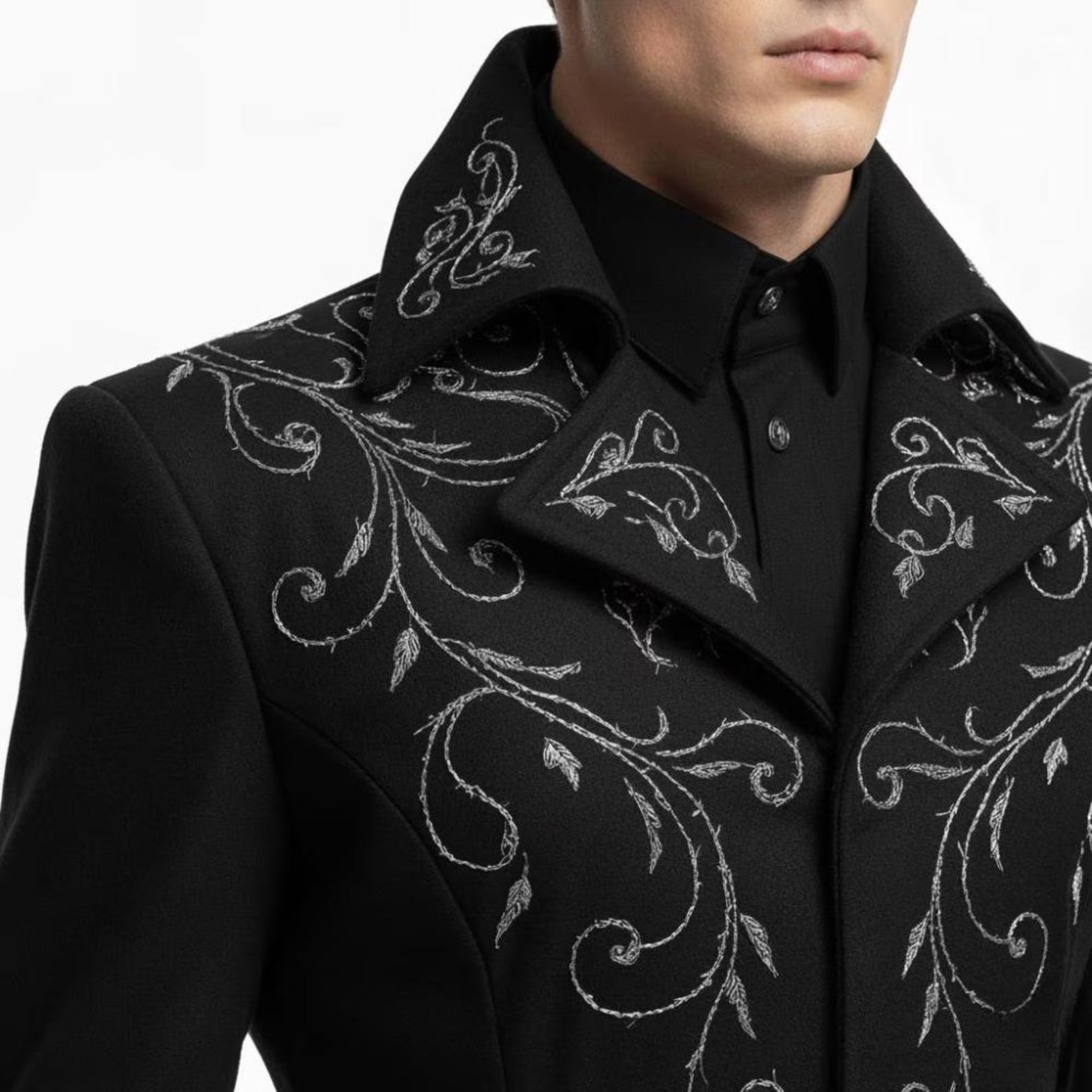 Gothic Aristocrat Coat, Victorian Duster Coat for Cosplay Event, Gothic ...
