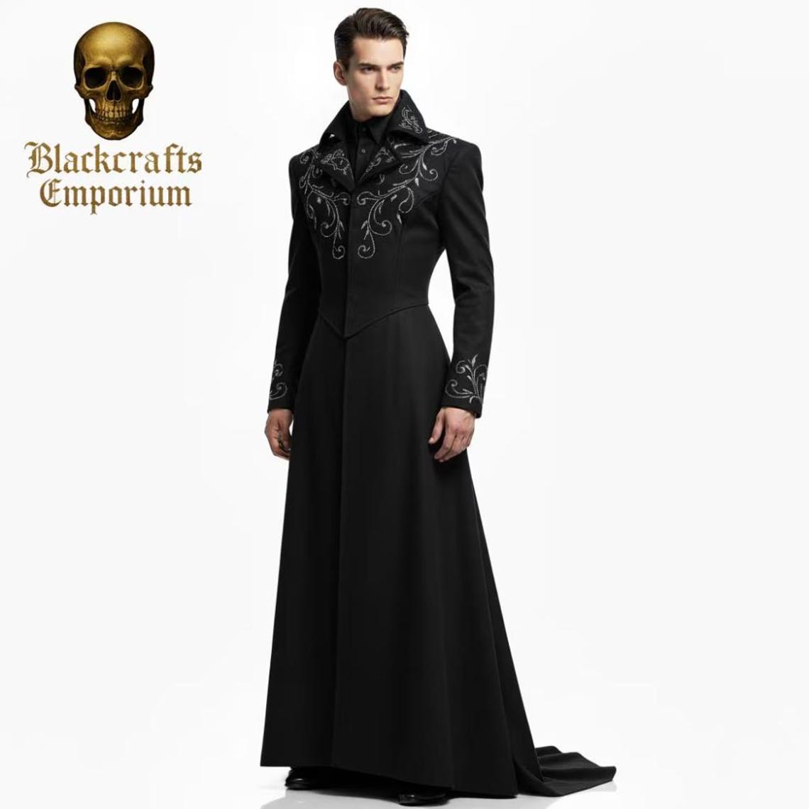 Gothic Aristocrat Coat, Victorian Duster Coat for Cosplay Event, Gothic ...