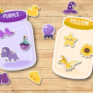 Color Matching Game for Kids | Printable Toddler Color Sorting Activity ...