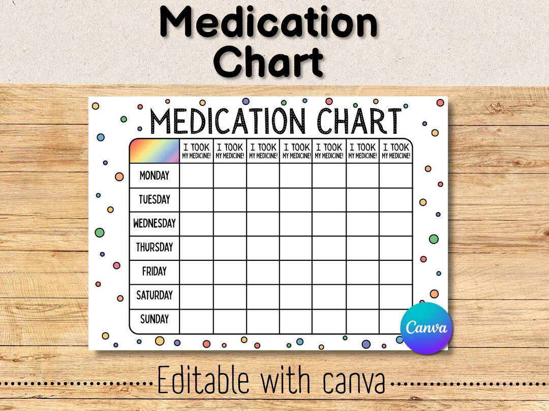Kids I Took My Medication Chart Printable Toddler Medication Tracker ...