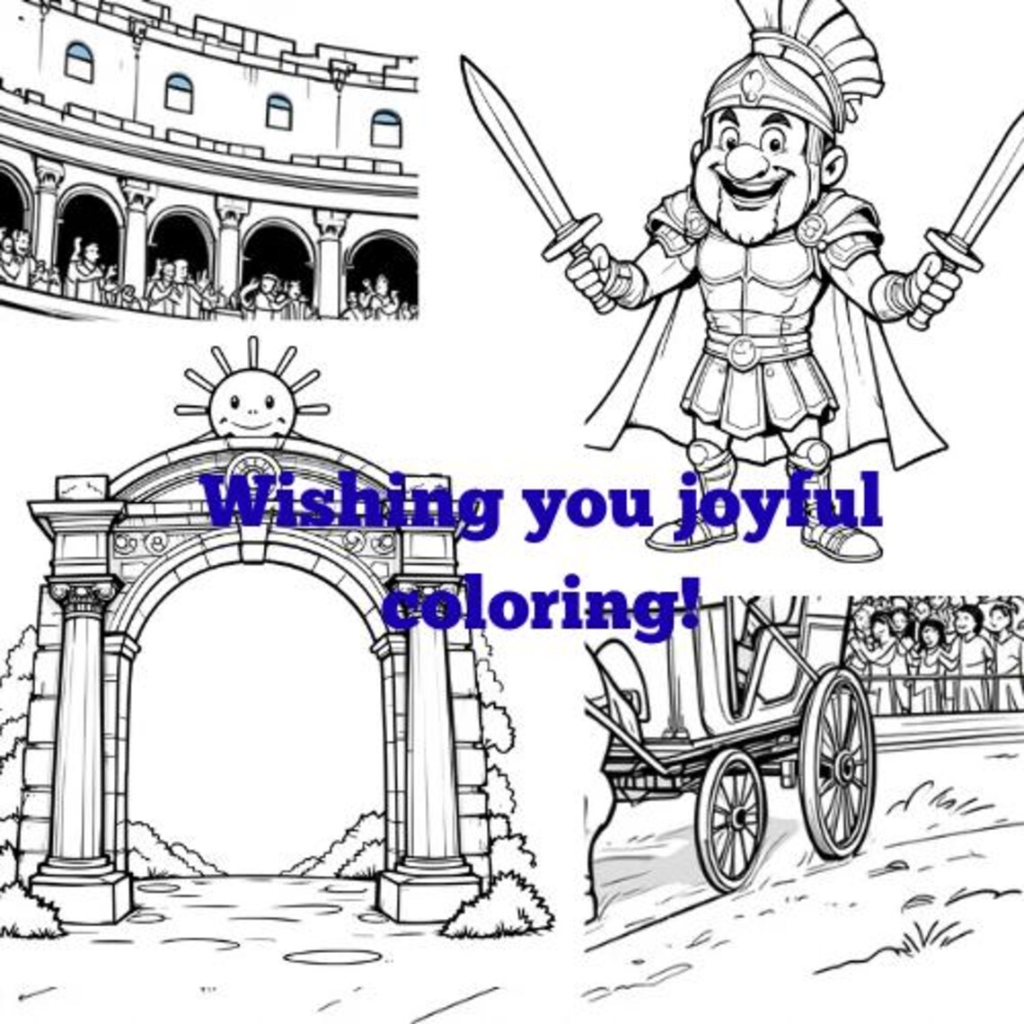 Ancient Rome Coloring Book for Kids: Gladiators & Colosseum (PDF ...