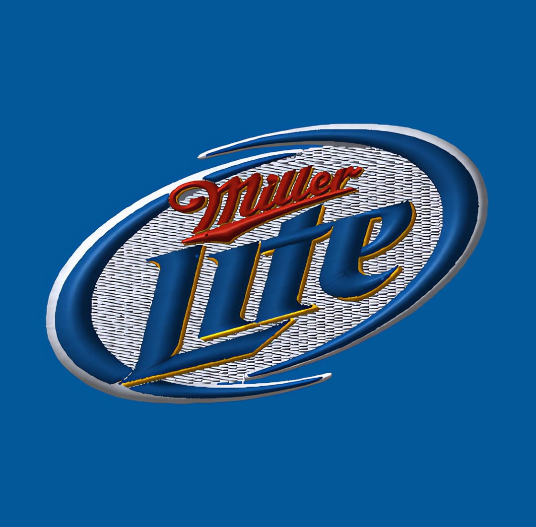 Miller Lite Logo Embroidery Design – Medium Size Digital File – Instant ...