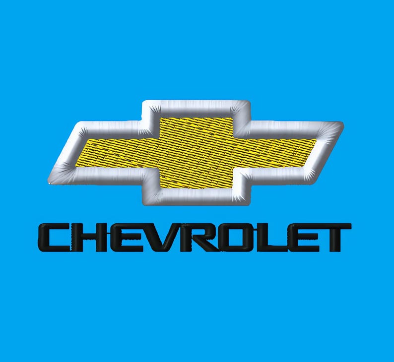 CHEVROLET Car Logo Embroidery Design – Medium Size Digital File ...