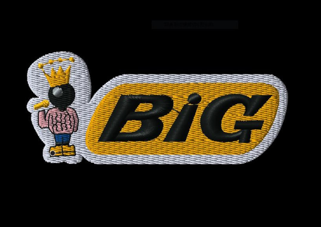 Original Rapper Logo Embroidery Design (biggie) – Medium Size Digital ...