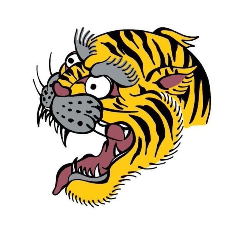 Japanese Tiger Face Embroidery Design - Traditional Style Digital File ...