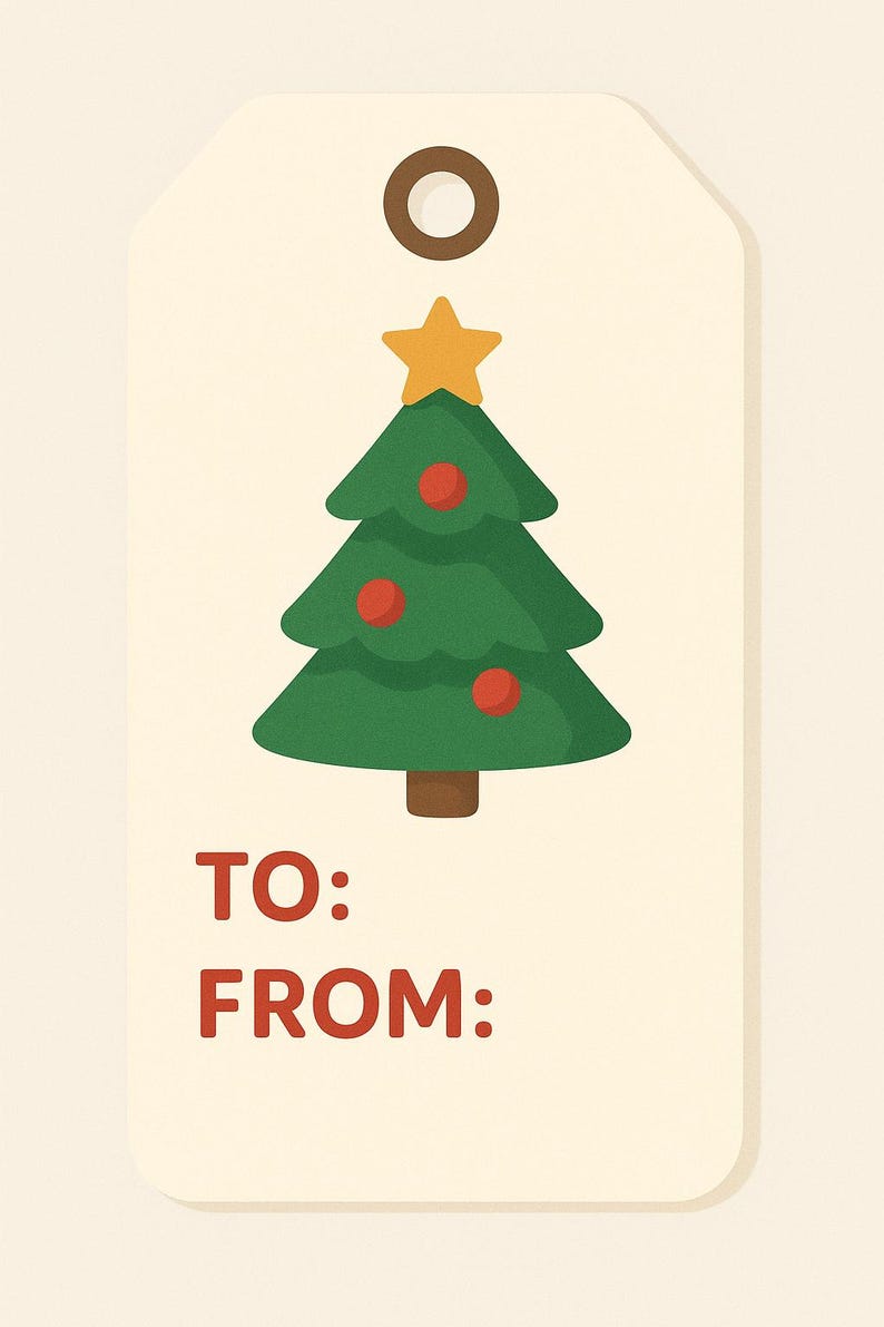 Holiday Gift Tag Set – Festive Printable Tags for Christmas Gifts - Etsy