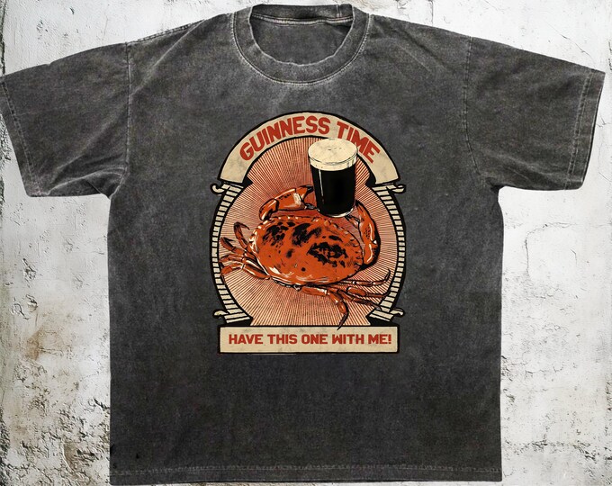 Guinness Time Crab T-shirt, Funny Meme Shirt, Crab Lover Gift - Etsy