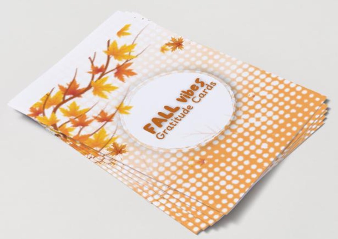 Gratitude Cards Printable | Fall-themed Thankfulness Prompts ...