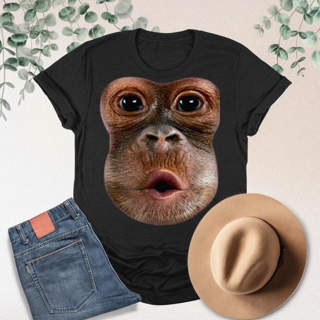 Monkey Stomach Blow Face Funny Meme Halloween Costume T-shirt Gifts - Etsy