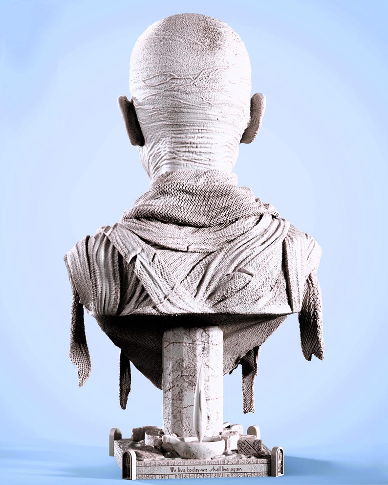 1/4 STL File of Bust the Mummy – Printable Model | Resin Superhero ...