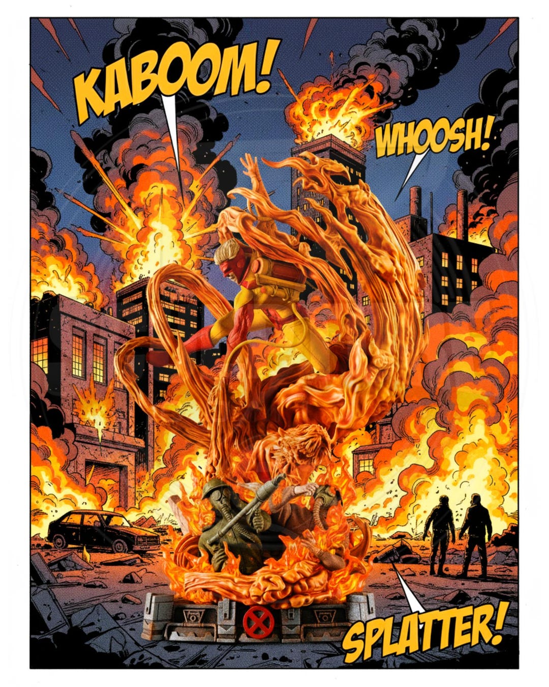 3D STL File Pyro X Men – 1/6 Figure Print Anime Comics Statue - Etsy