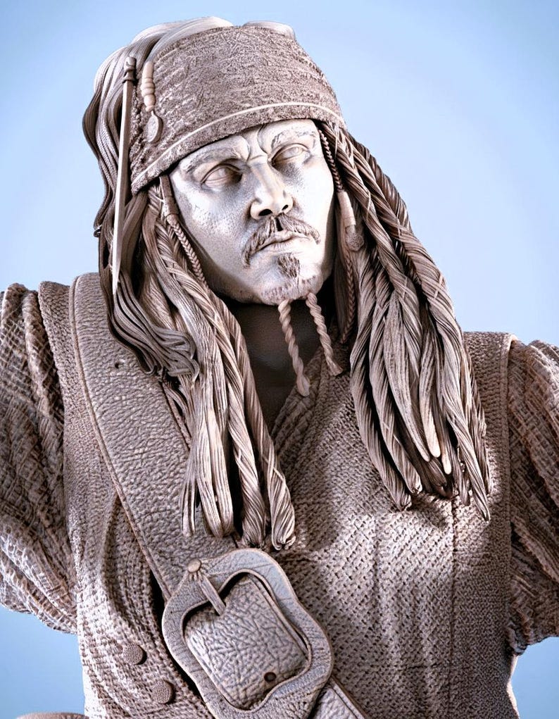 3D STL File Jack Sparrow – 1/6 Figure Print Anime Comics Statue - Etsy