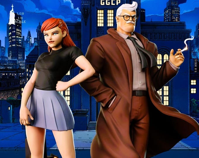 STL Pack Batgirl Jim Gordon Diorama + Batgirl Solo Action Figure 1/6 3D ...