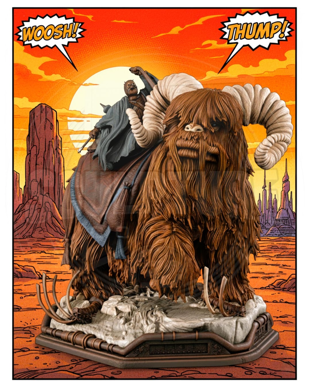 Bantha Statue STL File – 3D Printable Model | Superhero Figurine | 3D ...