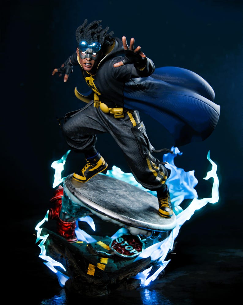 1/6 Static Shock Statue STL File – Printable Model | Superhero Resin ...