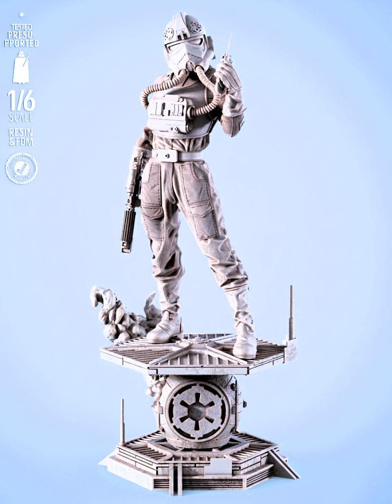 Jyn Erso Statue Stl File 3d Printable Model Superhero Figurine 3d 1776