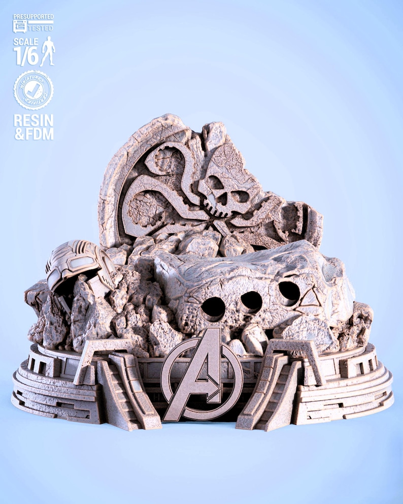 1/6 STL File of Captain America Statue – Printable Model | Superhero ...