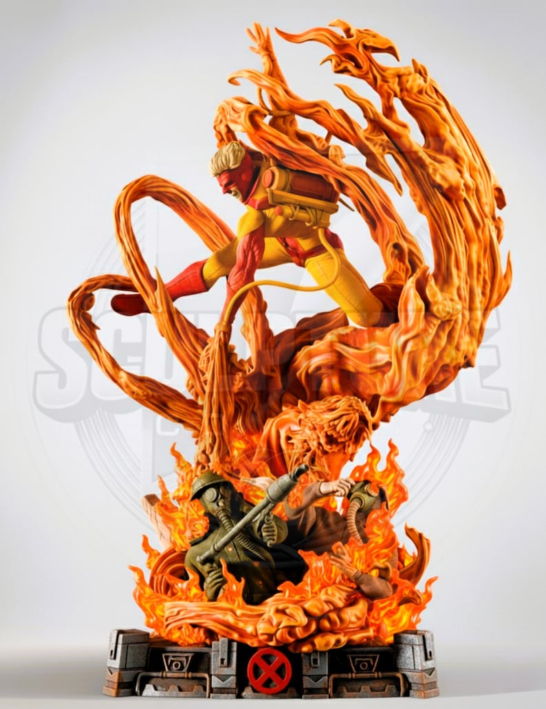 3D STL File Pyro X Men – 1/6 Figure Print Anime Comics Statue - Etsy