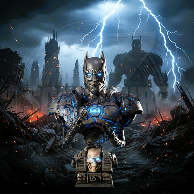 STL File Bust Batman Murder Machine – 1/4 Figure 3D Printing Comics ...