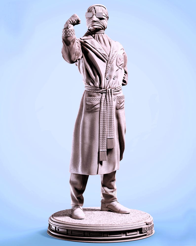 STL File the Invisible Man – 1/6 Figure 3D Printing Comics Fanart - Etsy