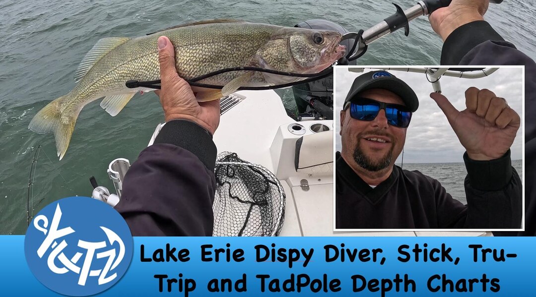 Lake Erie Dispy Diver, Stick, Tru-trip and Tadpole Depth Charts - Etsy UK