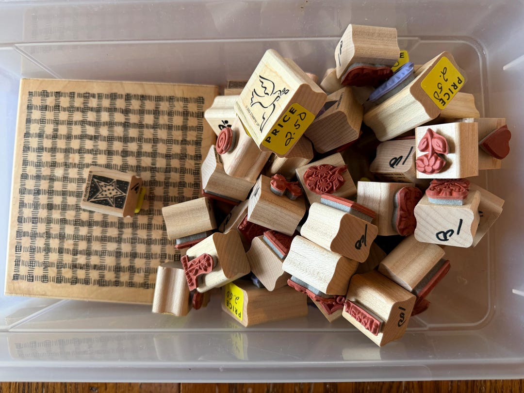 Stampin' up Wood Mounted Stamps, 60 Mystery , Gently Used Rubber Stamps ...