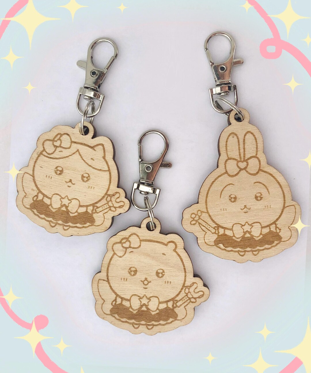 Chiikawa Fairy Keychain - Chiikawa Hachiware Usagi Magical Girl Double ...