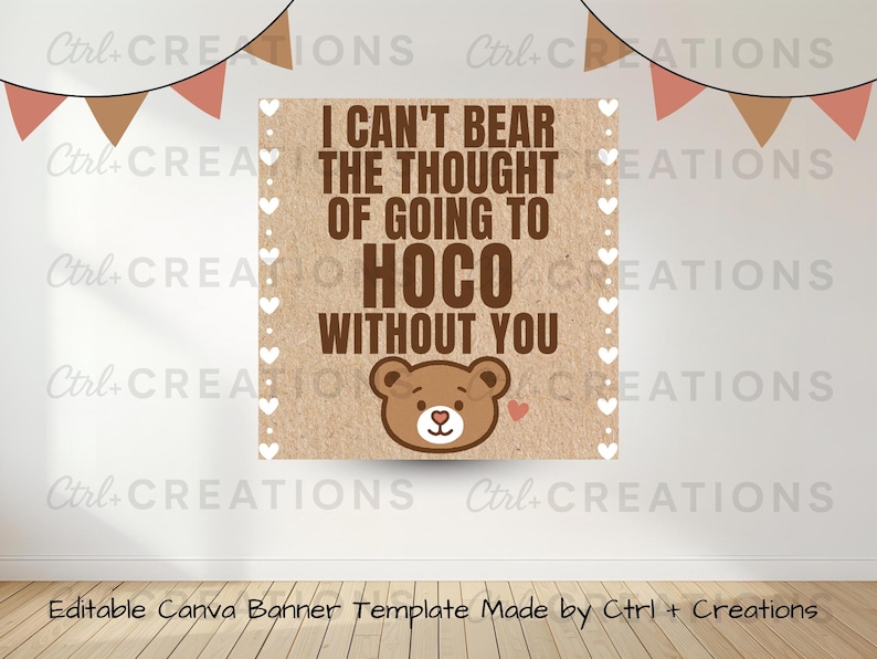 Editable Homecoming Banner Template | Hand Painted Canva Design | DIY ...