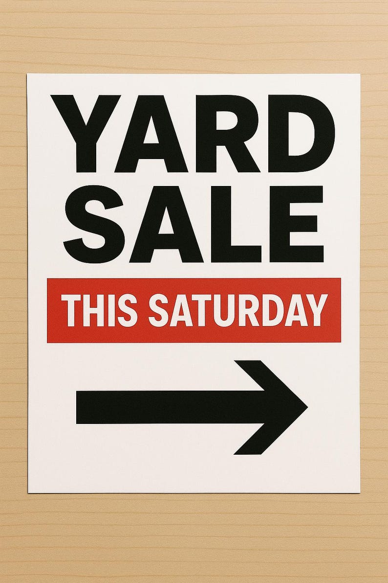 Yard Sale Kit Printable Signs and Price Tags - Etsy