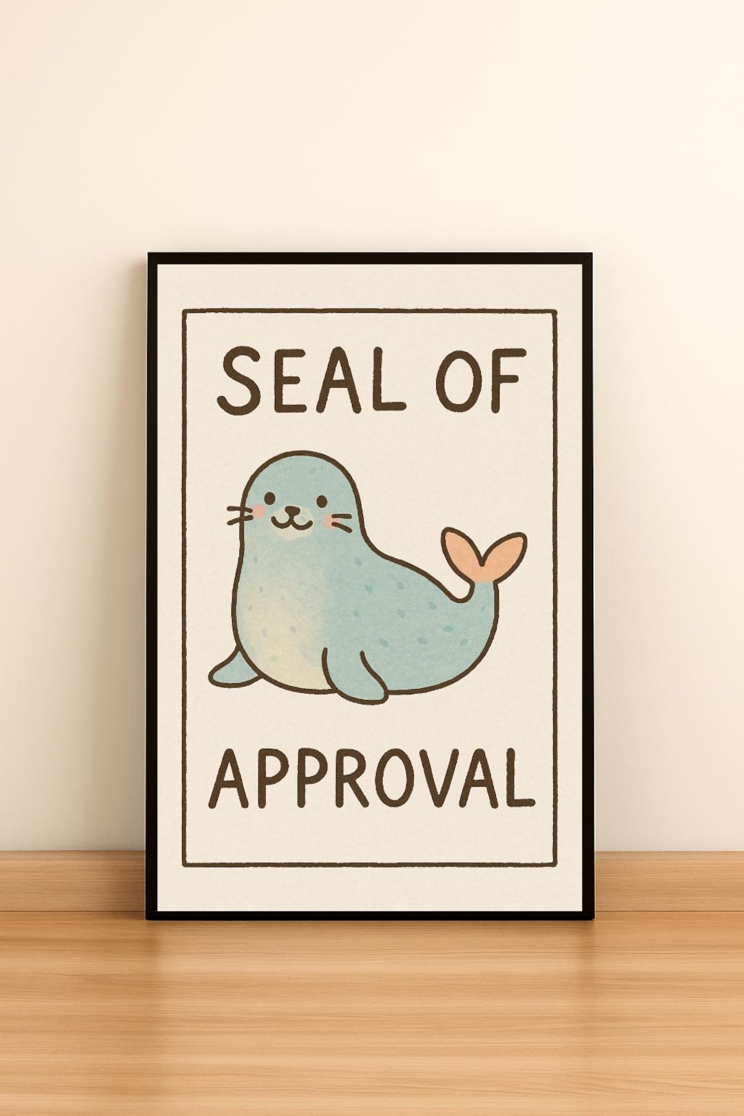 Seal of Approval Pun Poster: Funny Modern Wall Art (digital Download ...