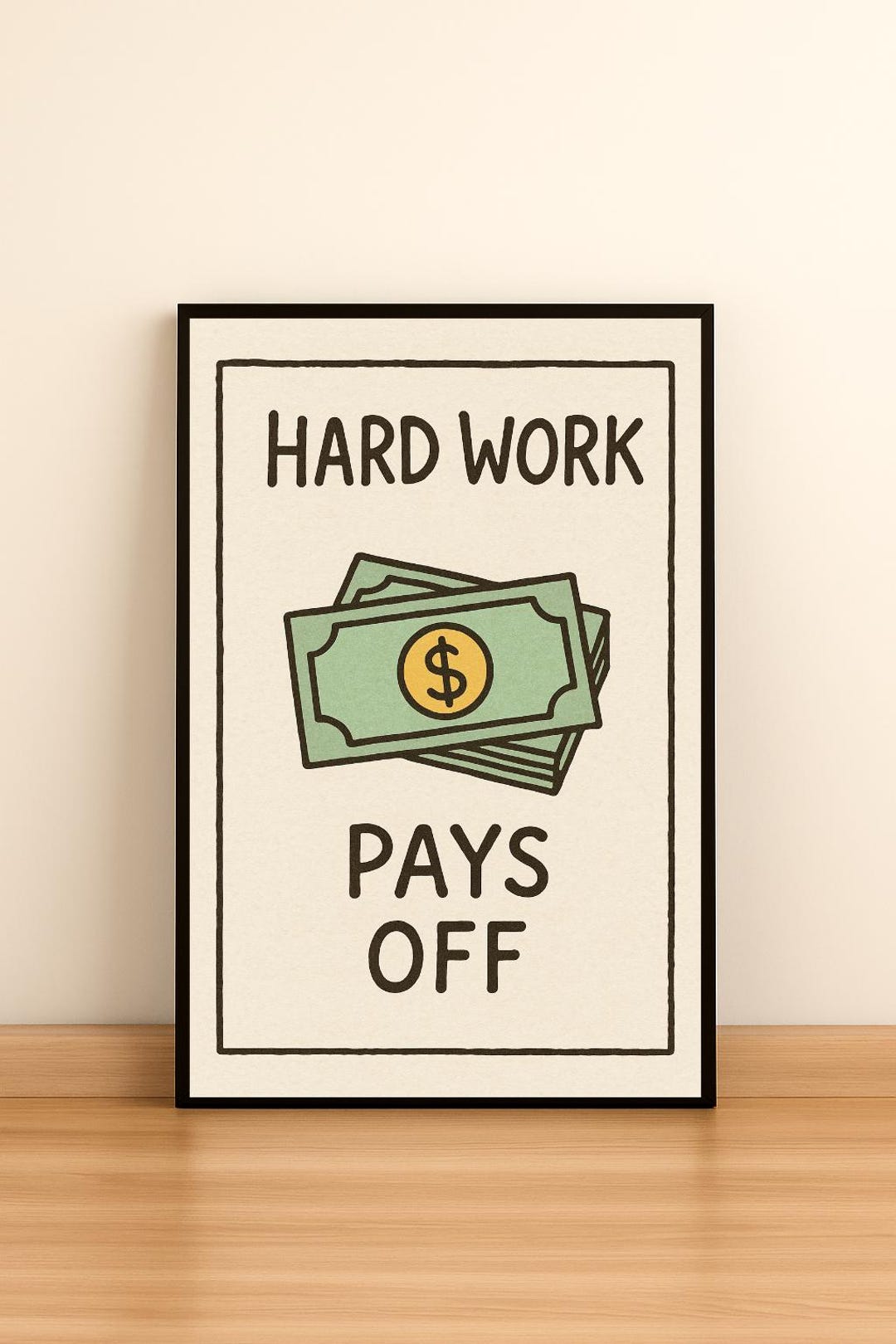 Hard Work Pays off Poster, Digital Download, Wall Art, Motivating ...