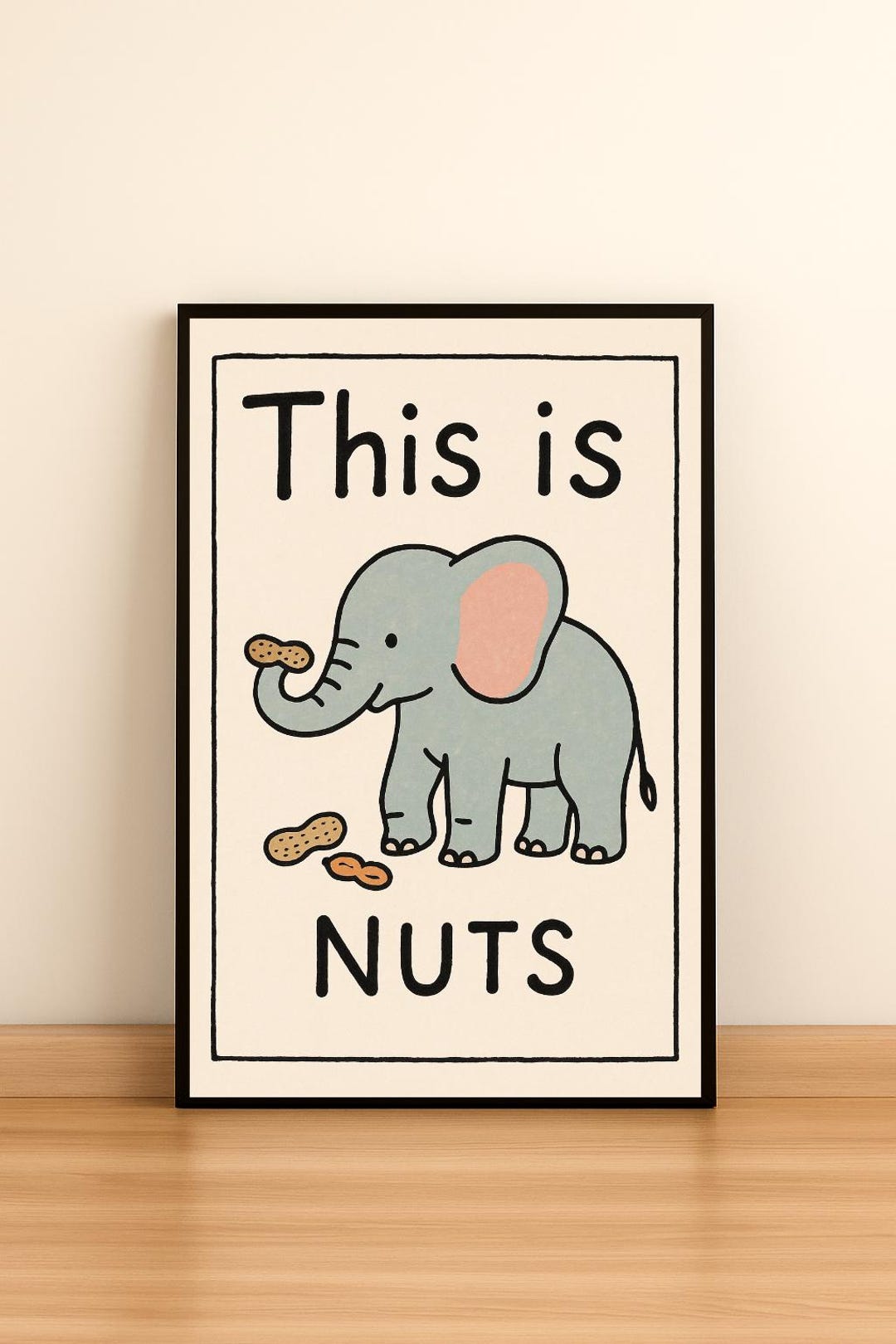 This is Nuts Poster, Digital Download, Wall Art, Funny Decor, Pun ...