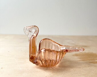 Small Glass Swan - Etsy