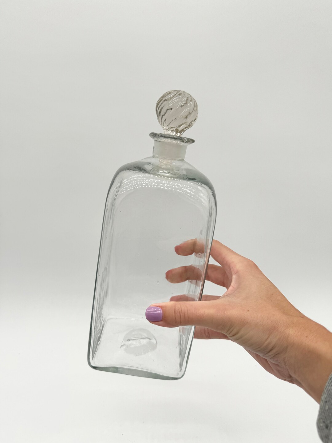 Antique Barber Bottle With Stopper - Etsy