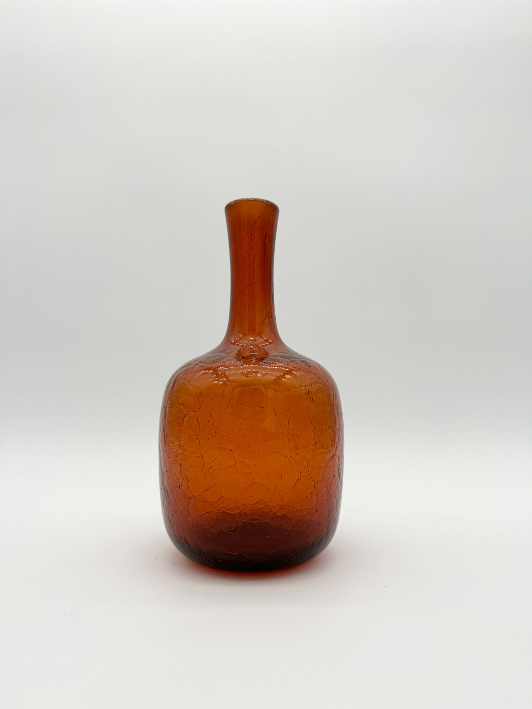 1965 Joel Myers for Blenko Honey Crackle Decanter #657 - Etsy