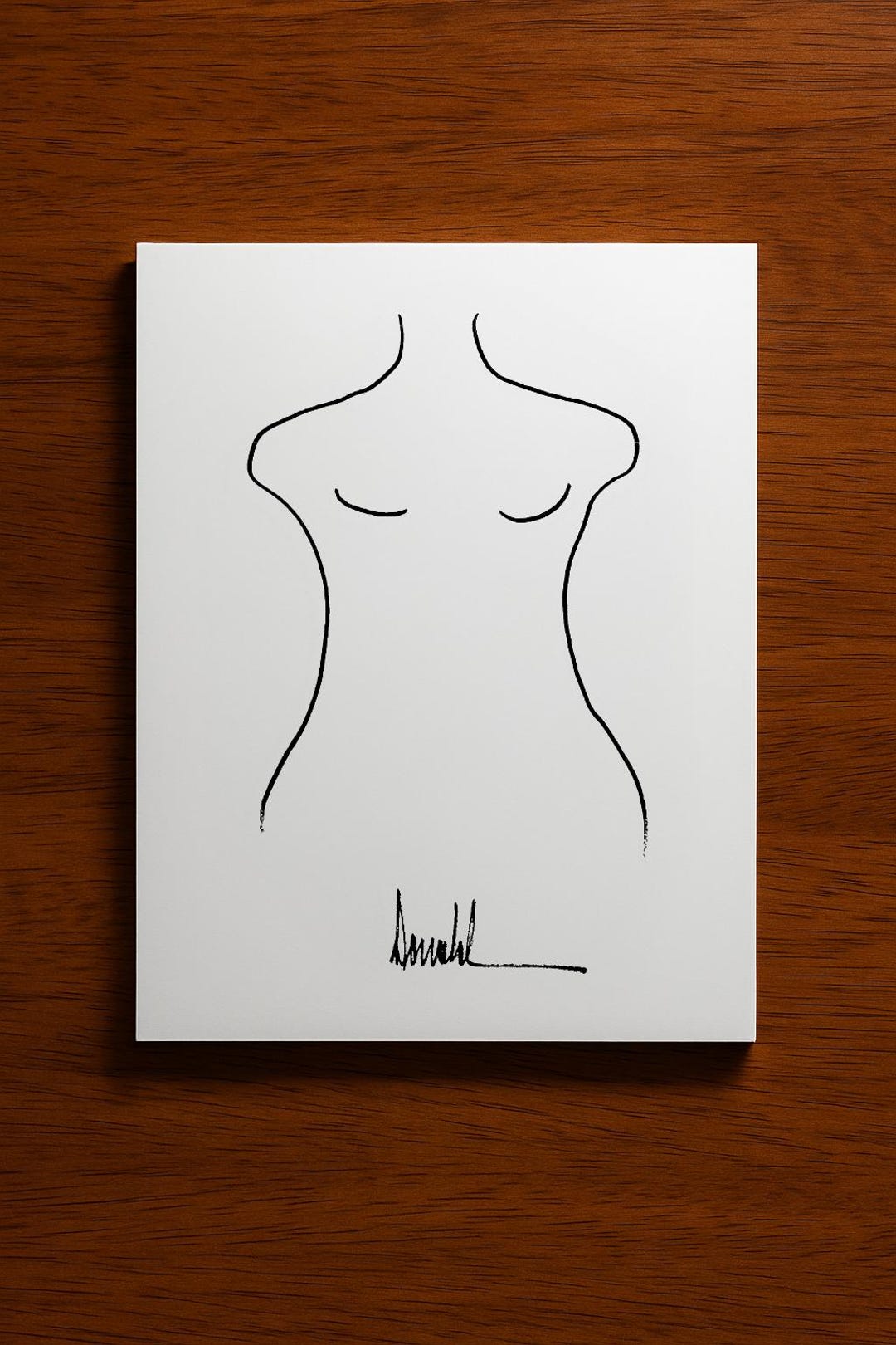 President Donald J. Trump Autograph Minimalist Line Drawing Scratch Pad ...