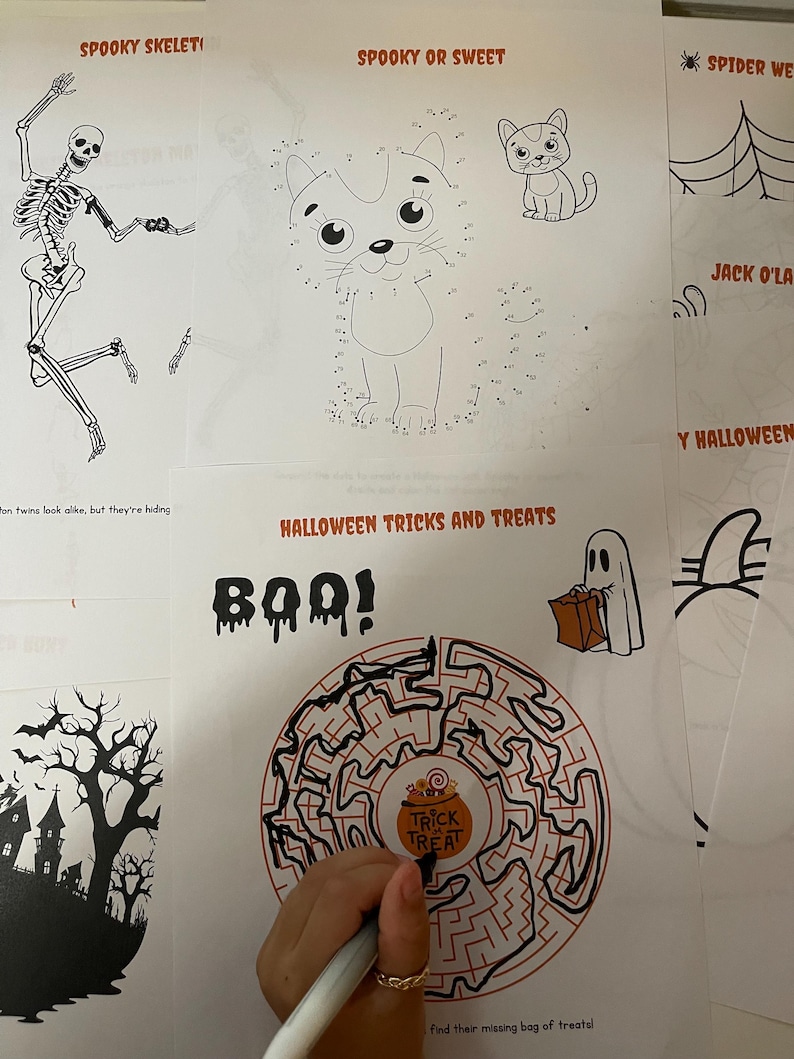 Printable Halloween Activity Book | Kids Halloween Coloring, Maze ...