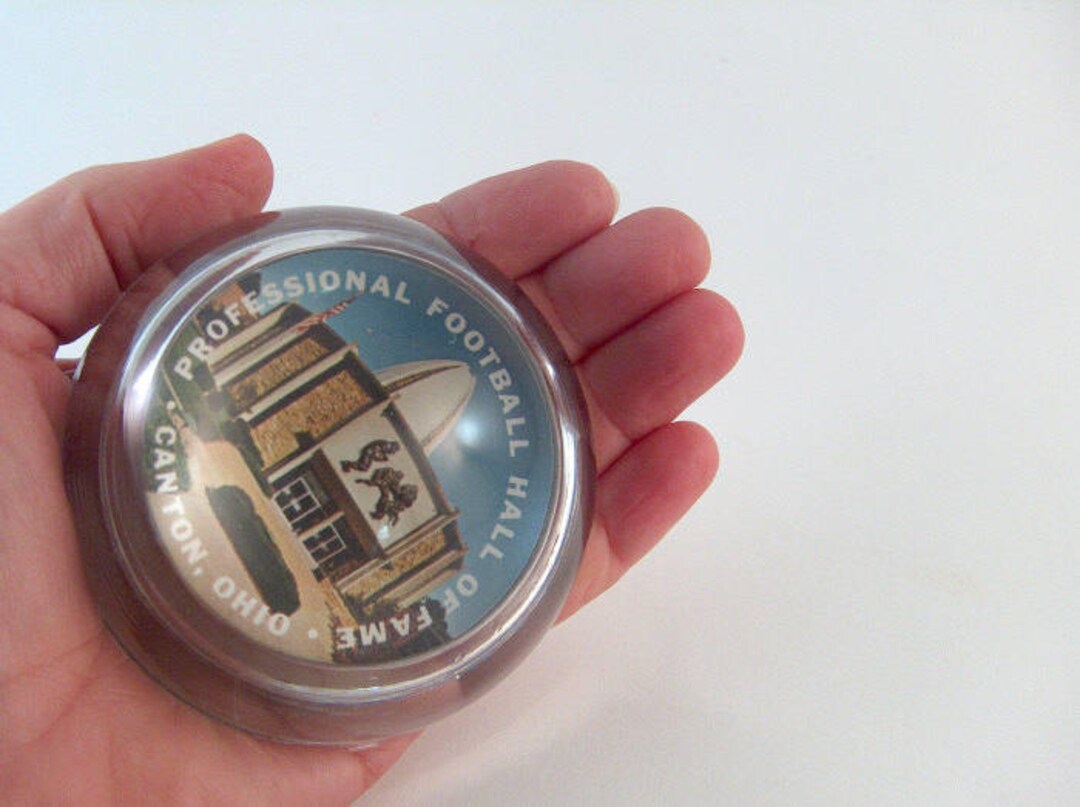 Vintage Paperweight / Glass / Football Hall of Fame / Canton Ohio ...