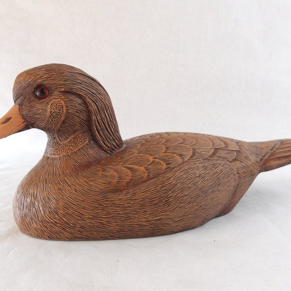 Carved Wood Duck - Etsy