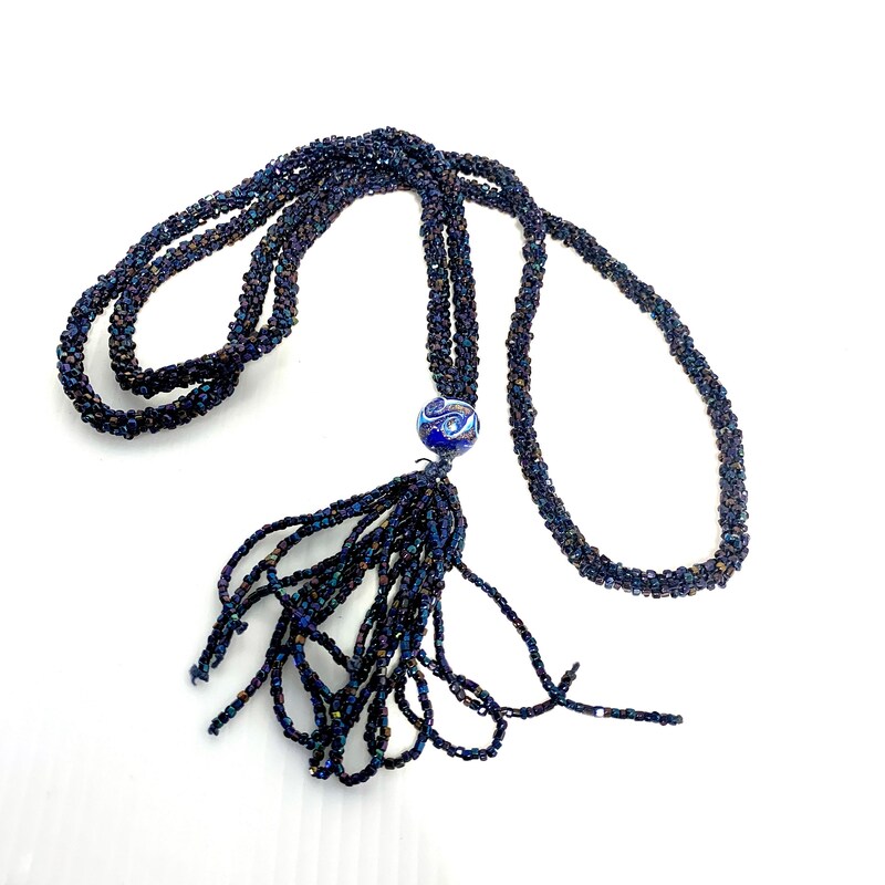 Beaded Rope Necklace - Etsy