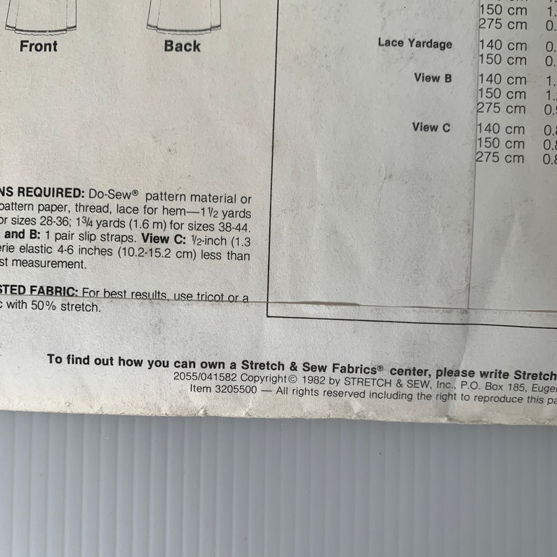 Vintage 1980s Full Slip Sewing Pattern Half Slip Sewing - Etsy