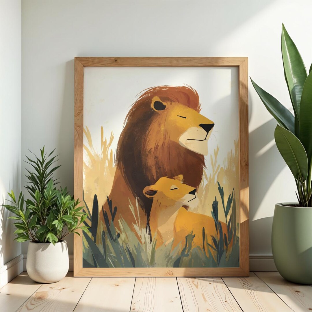 Lion And Lioness Wall Art