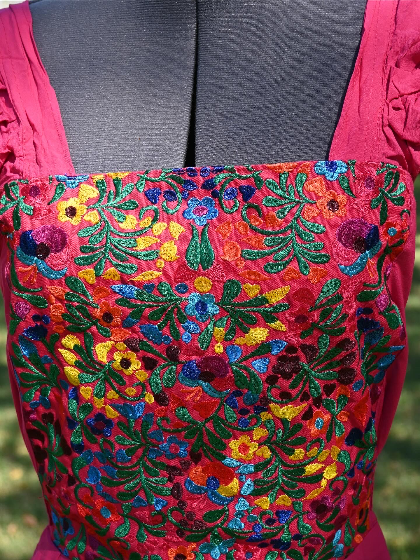 Mexican Mariposa Sleeve Embroidered Dress - Etsy