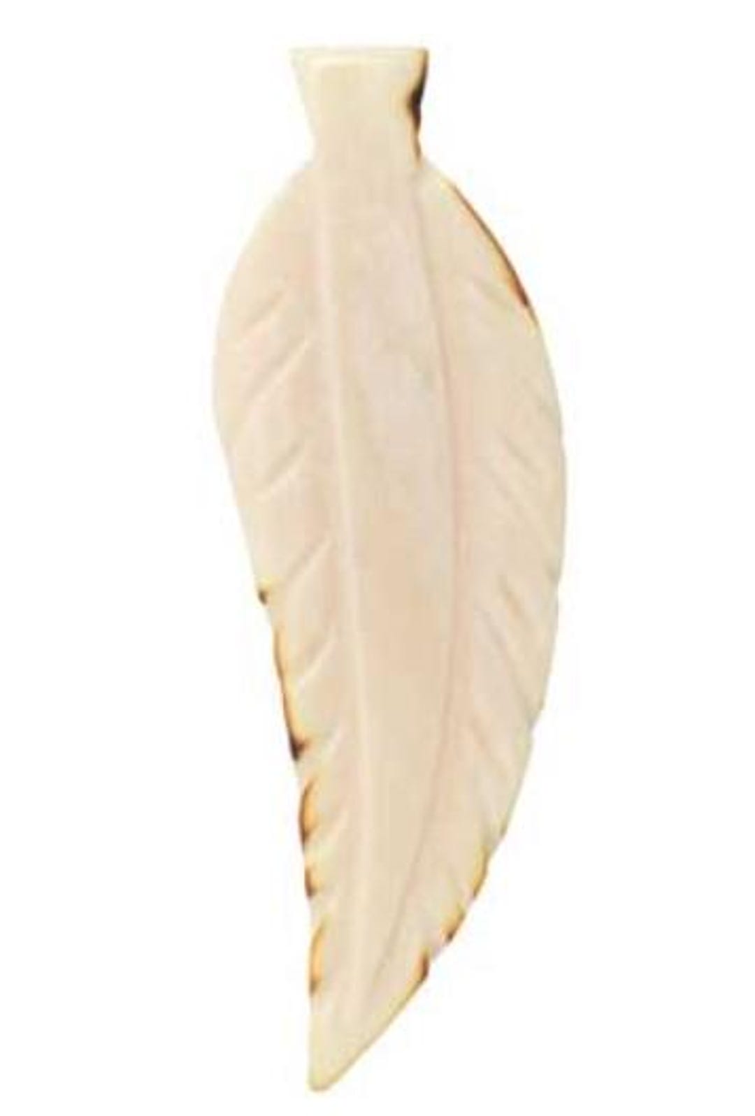 55m Burnt Bone Leaf Pendant - Etsy