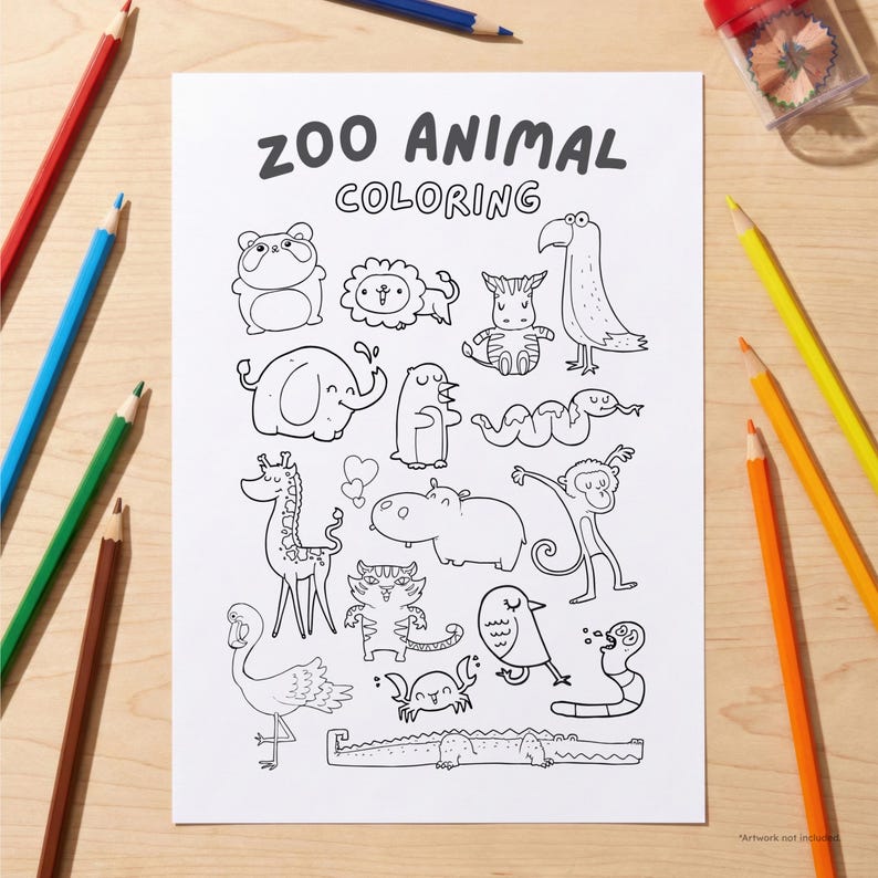 A4 Coloring Page Mockup: DIN A Ratio Children Activity Page Display ...