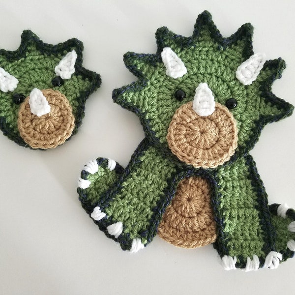 Crochet Dinosaur Applique - Etsy